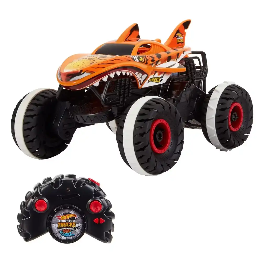 Mattel - Hot Wheels Monster Trucks Unstoppable Tiger Shark 1/15 with ...