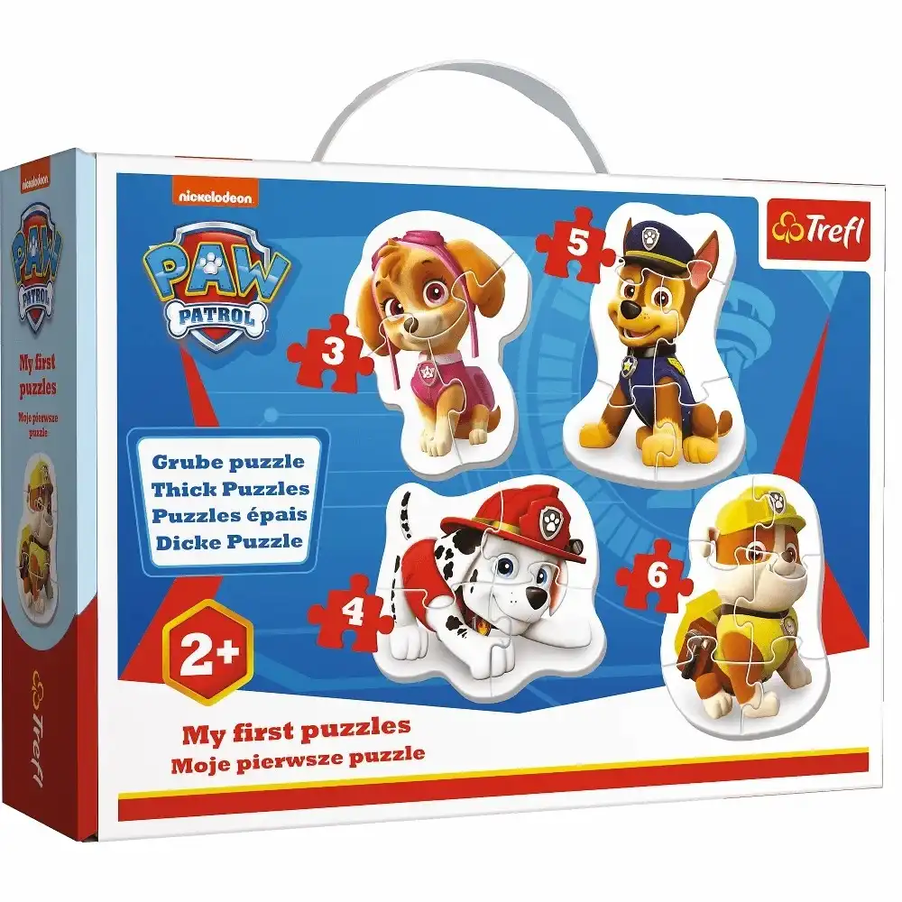 Trefl - Paw Patrol Skye, Marshall, Chase and Rubble Puzzle (3+4+5+6 ...