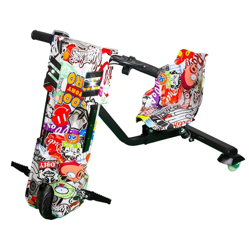 Jolly Roger Electric Drift Scooter for Kids 36V 3.6A with Safety Set ...