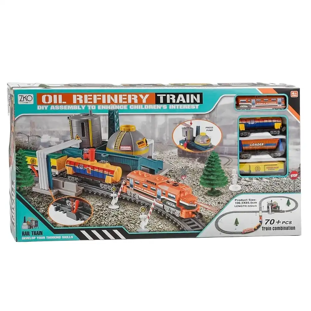 Oil Refinery Assembly Rail Train 70 Pieces - 8585