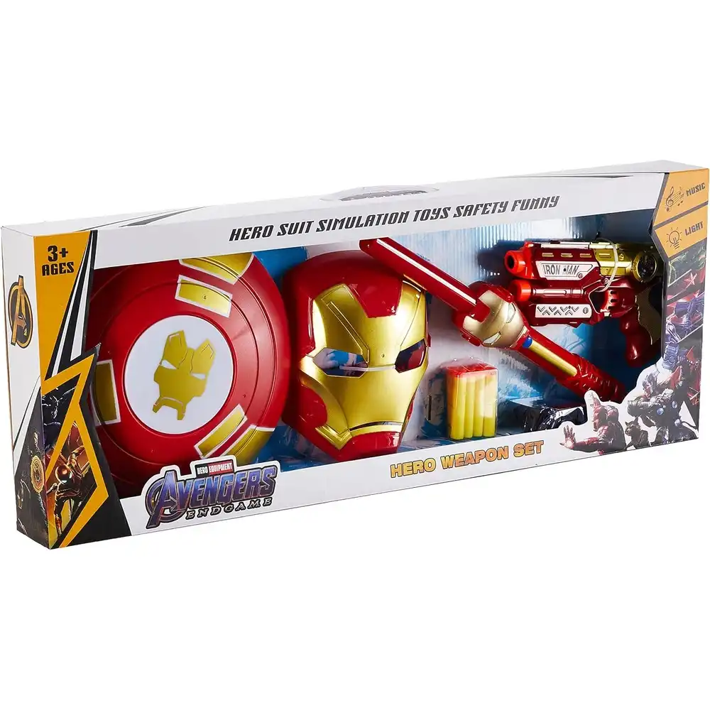Avengers Iron Man Hero Weapon Set with Mask and Shield - MYX089C