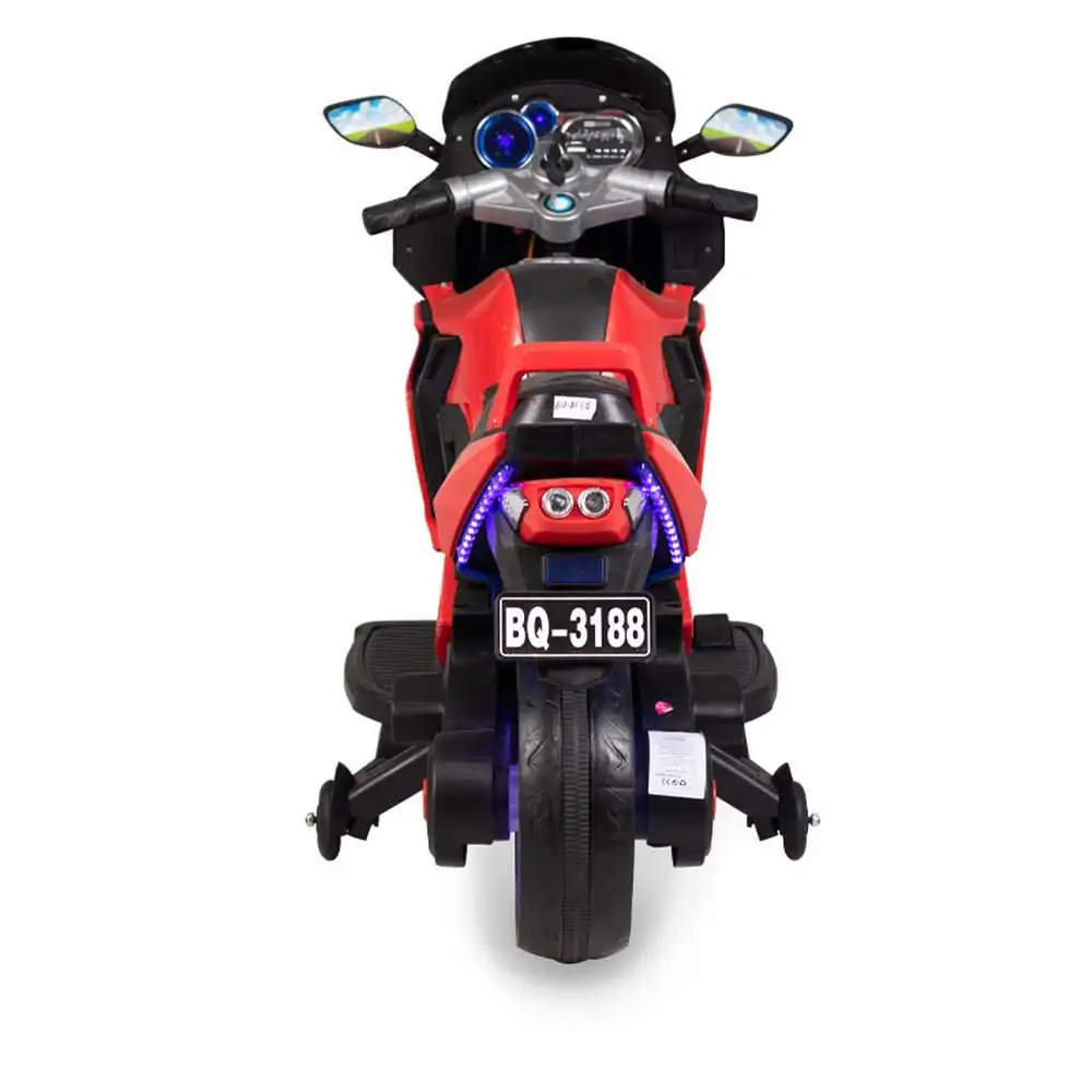 Zorro Electric Rides-on Motorcycle for Kids with 3 Wheels - Red - BQ3188