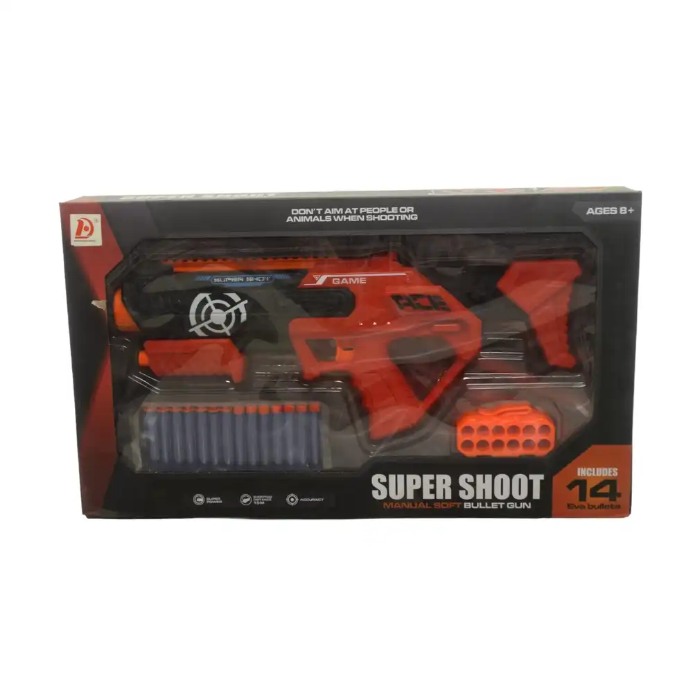 Super Shoot Manual Soft Bullet Gun 14 Eva Bullets - 9001A