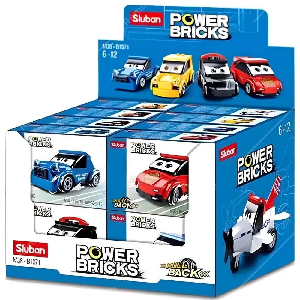 Sluban - Power Bricks Pull Back Cars Bricks Set (Different Models ...