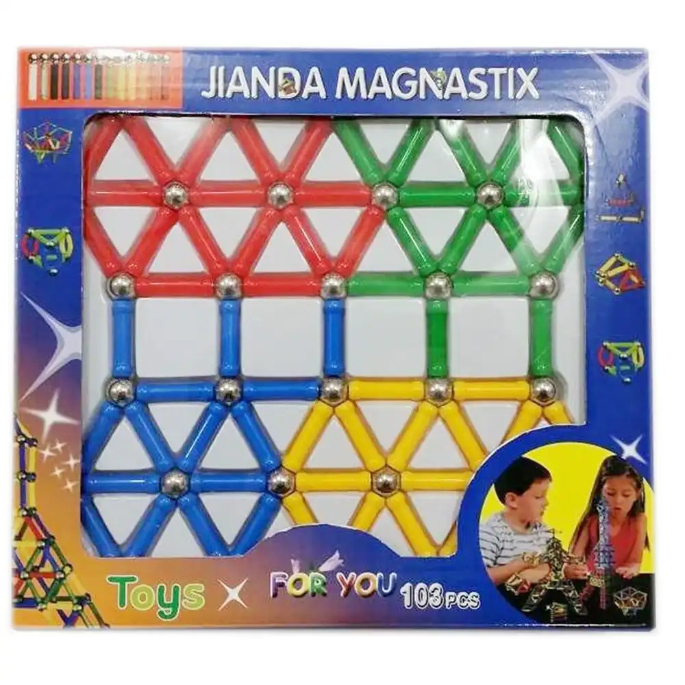 Vianda - Magnastix Magnetic Construction Building Blocks – 103 Pcs